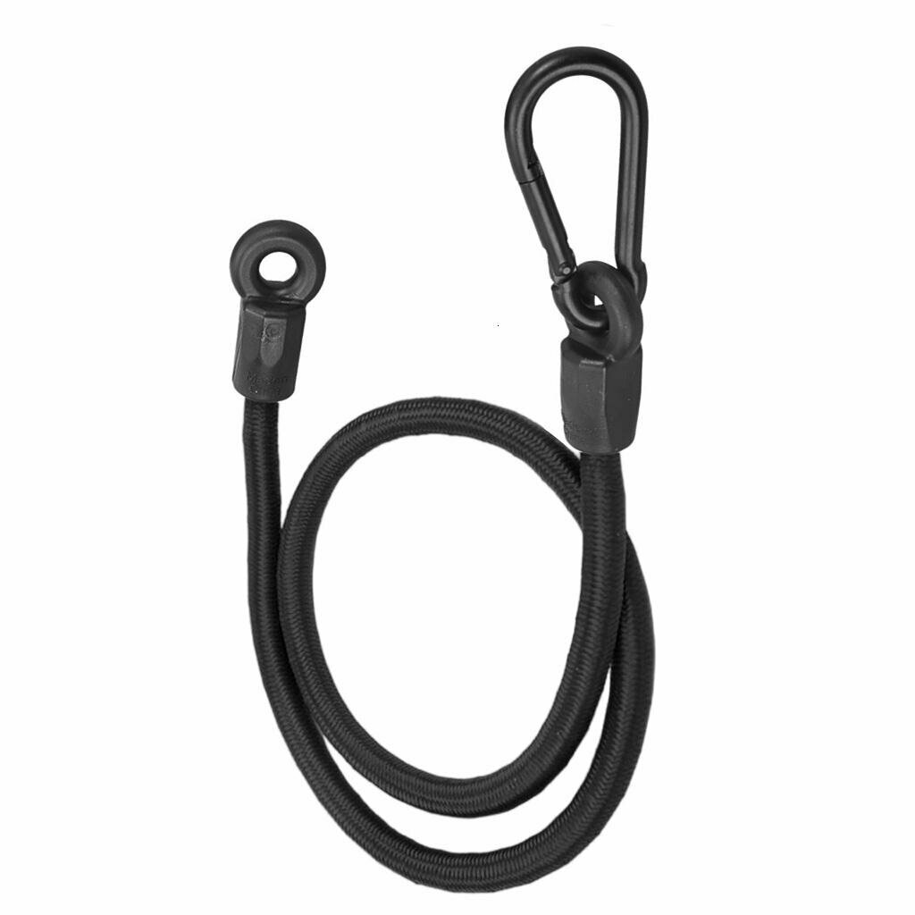 Резиновый трос с карабином, Черный - 60cm