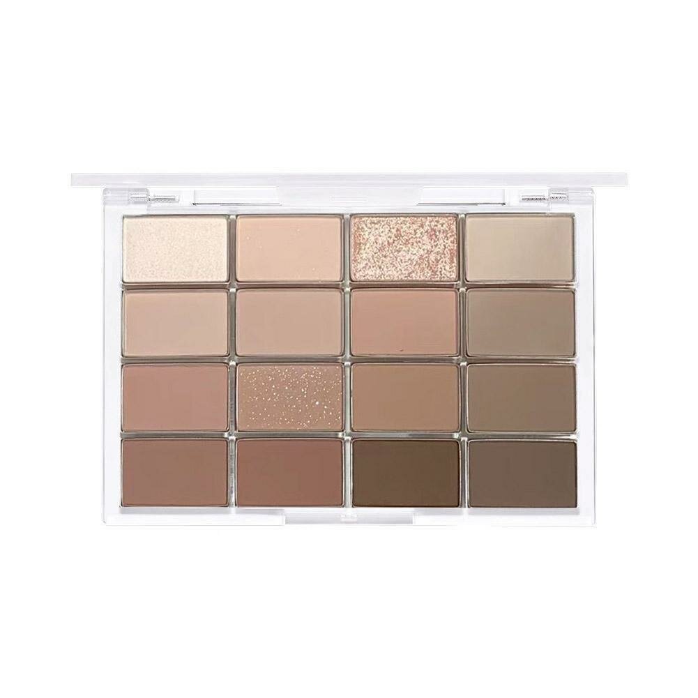 16-color Eyeshadow Palette Matte Pink And Earthy Tones Perfect For Highlighting Under-eye Area Z5