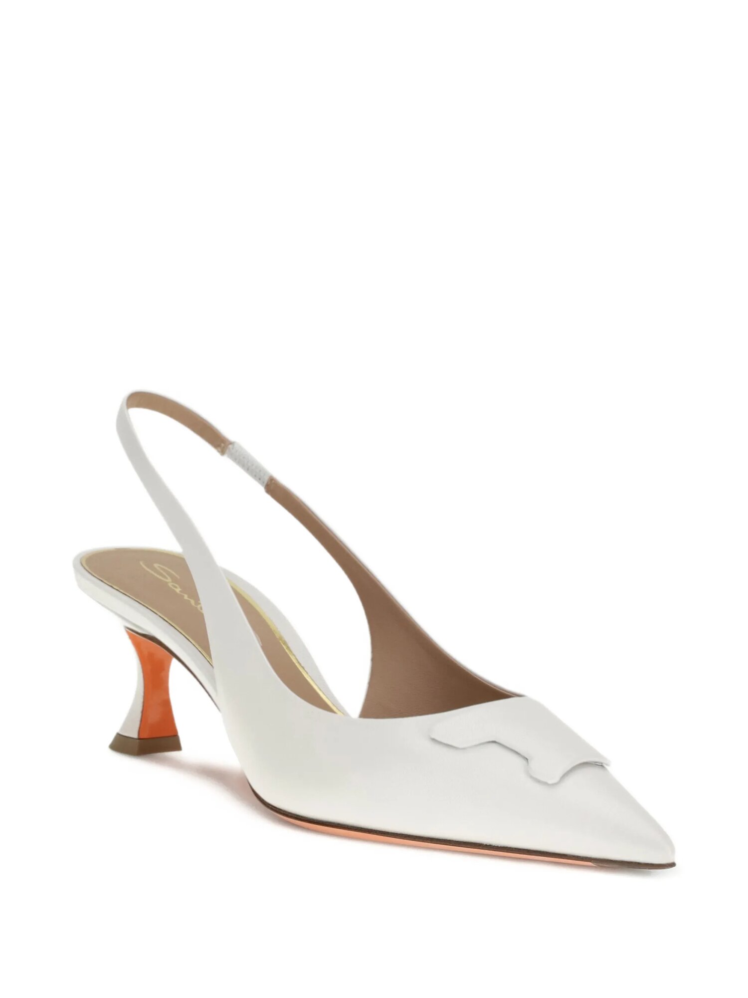 Туфли Santoni Buckle slingback pumps, размер 39, white — фото 1