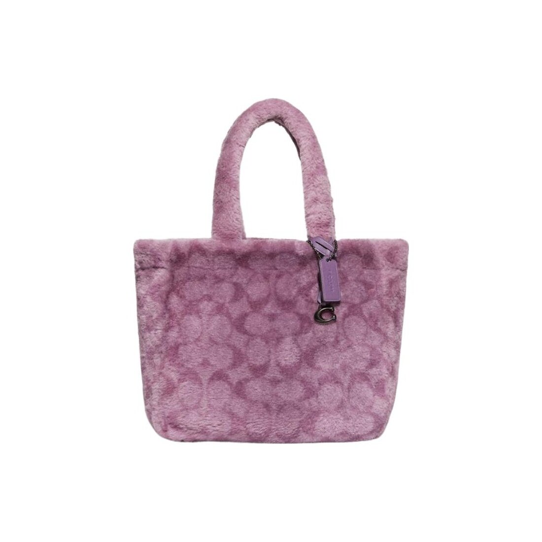 Сумка Coach, фактура тиснение, фиолетовый — фото 1