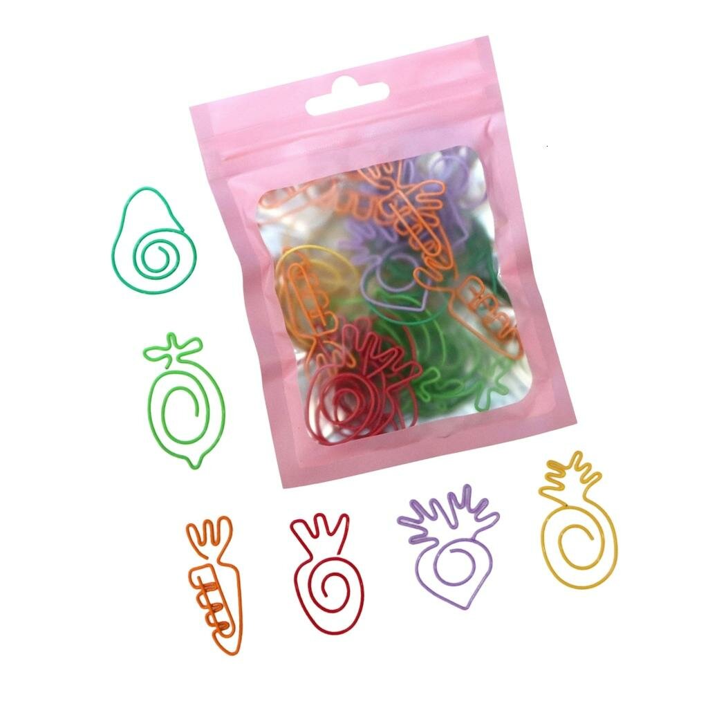 Фигурные канцелярские скрепки для бумаги, Различные виды фруктов