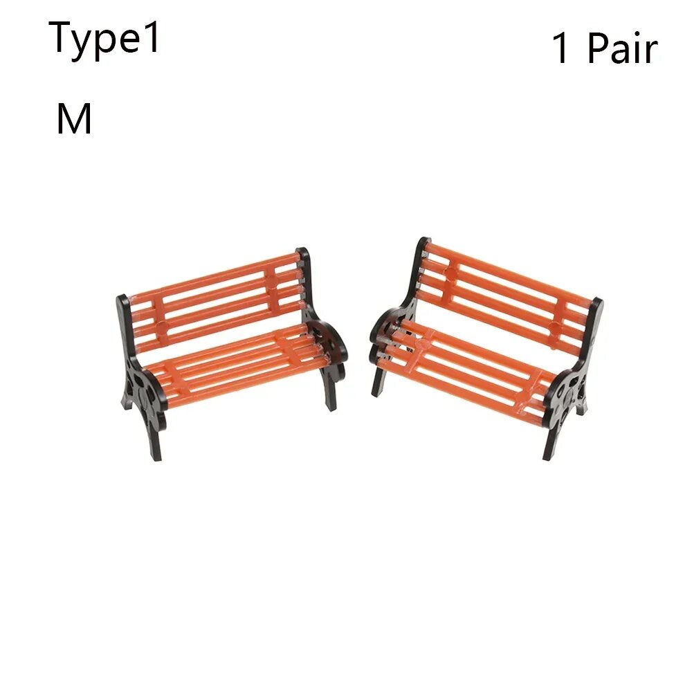 Миниатюрные парковые стулья, оранжевый, Type 1 --M, пара