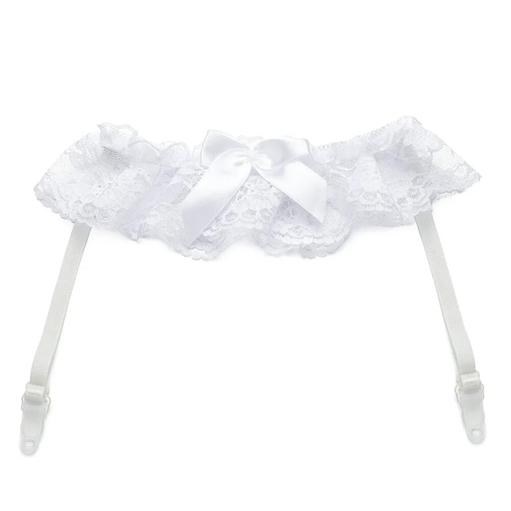 Кружевной пояс для чулок Gootrades Белый, white6