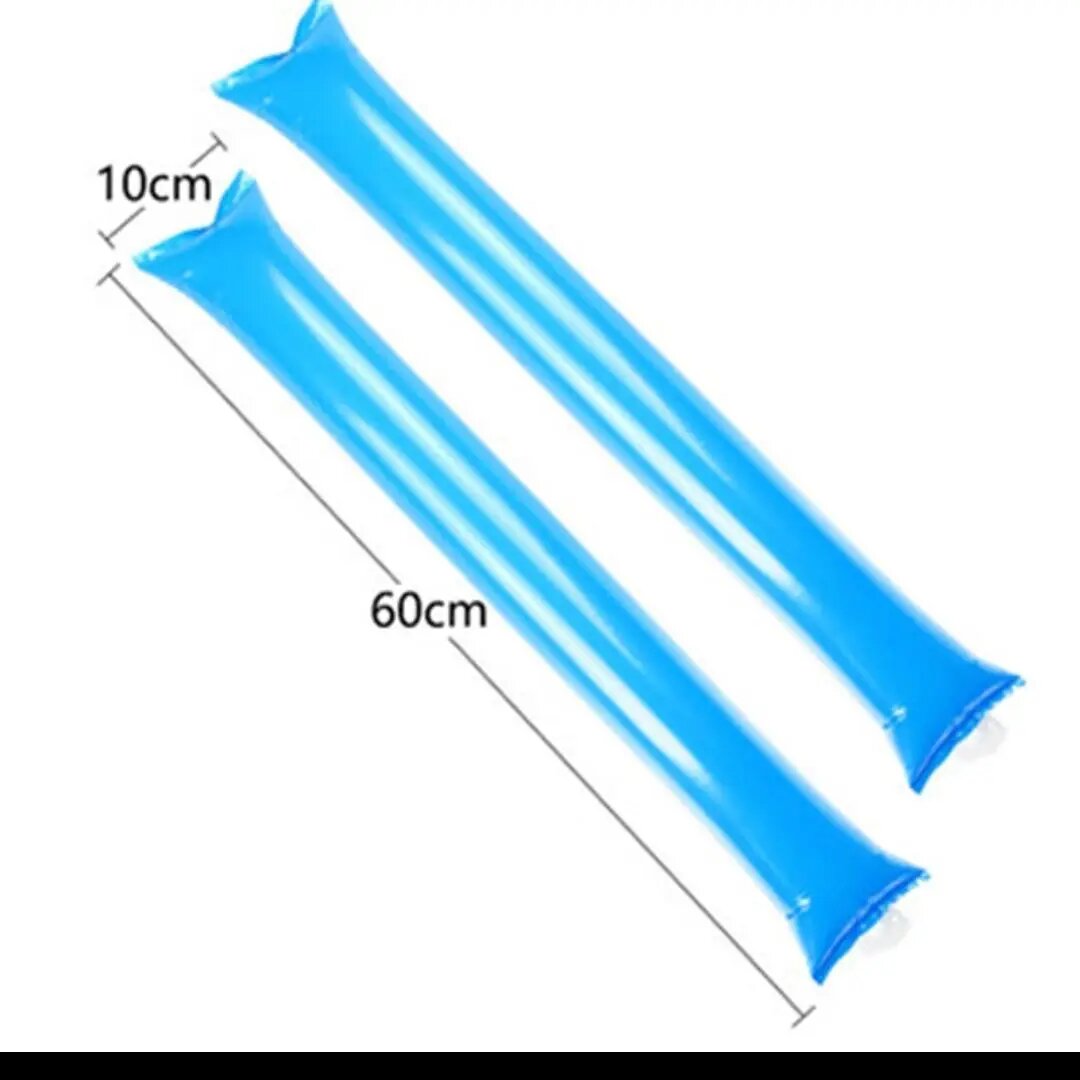 Надувные хлопушки синие 60x10 см, 24 шт.