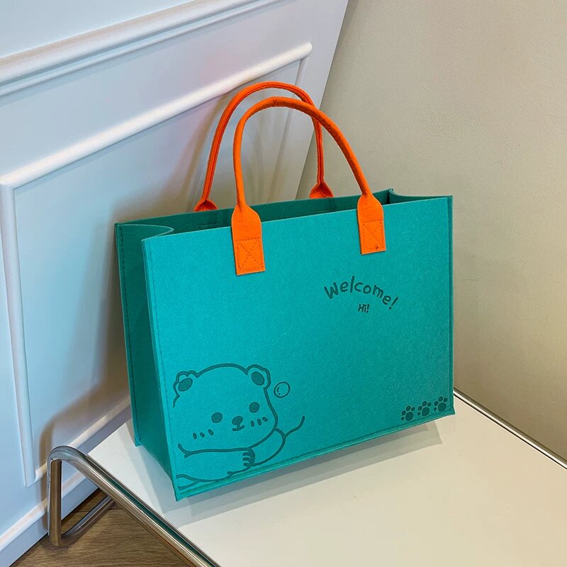 Сумка из фетра, красная сумка, сумка с индивидуальным логотипом, подарок, большая вместимость, сумка-тоут, ручная сумка, подарочная сумка для покупок