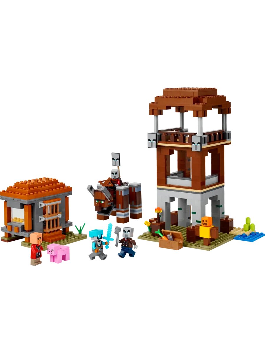 Конструктор LEGO Minecraft "Форпост Мародеров", 665 элементов, от 9 до 14 лет — фото 1