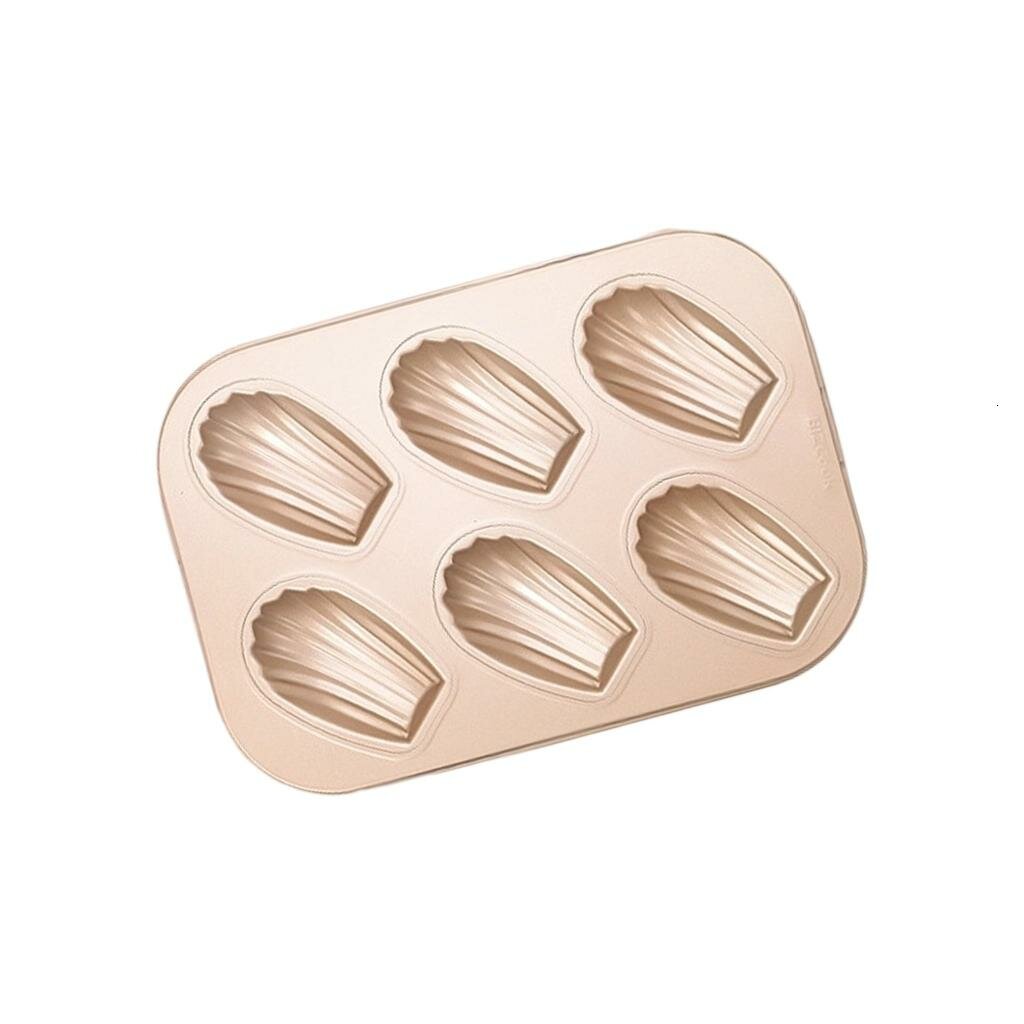 Форма для мадлен 6/12 ячеек, углеродистая сталь, 6 последовательных снарядов