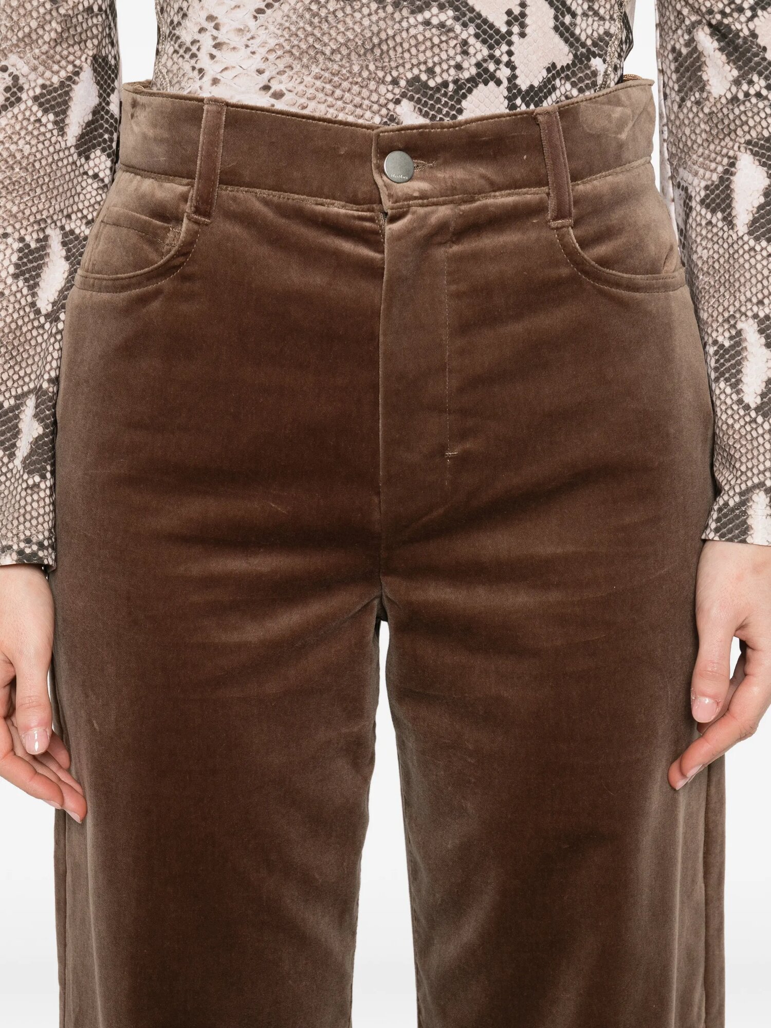 Брюки классические Max Mara, размер 44, коричневый — фото 1