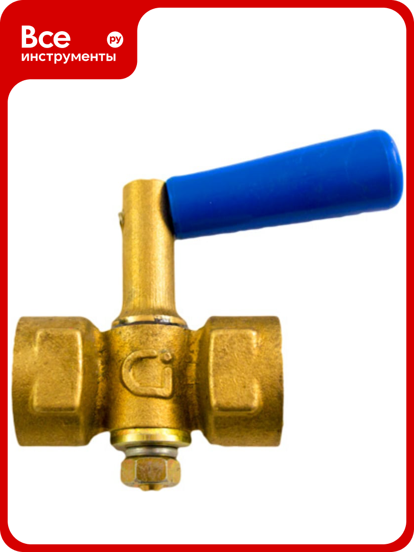 Кран для манометра Ci 11Б18бк муфтовый с ручкой Ду15 D070-01168 для присоединения рабочего