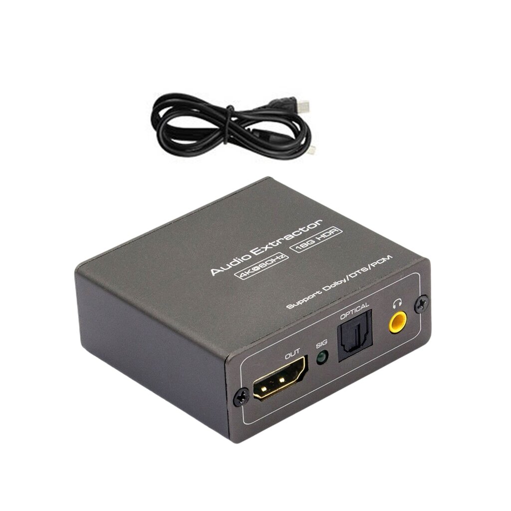 Конвертер Аудиоэкстрактора, совместимый с HDTV частотой 4k60 Гц, В 3,5-мм адаптер Поддерживает пропускную способность HDR10 и 18 Гбит/с
