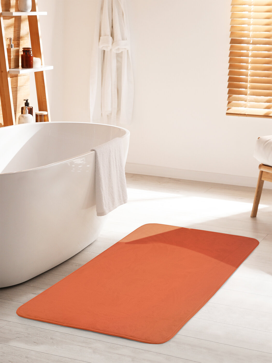 Коврик для ванной комнаты и туалета противоскользящий "Классическое полотно" 60х100 см, JoyArty