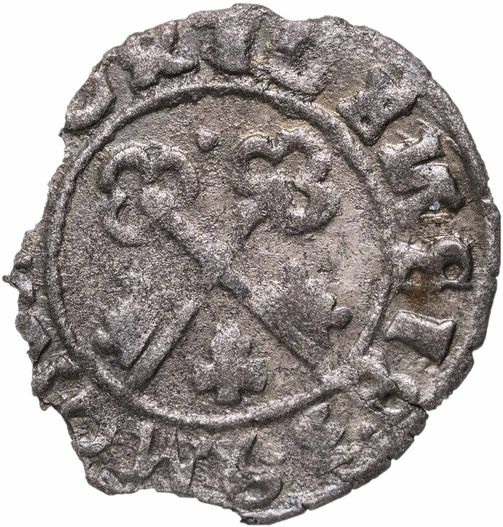 Латвия, Ливонский орден 1 шиллинг 1535, Серебро 500, в сохранности F-VF