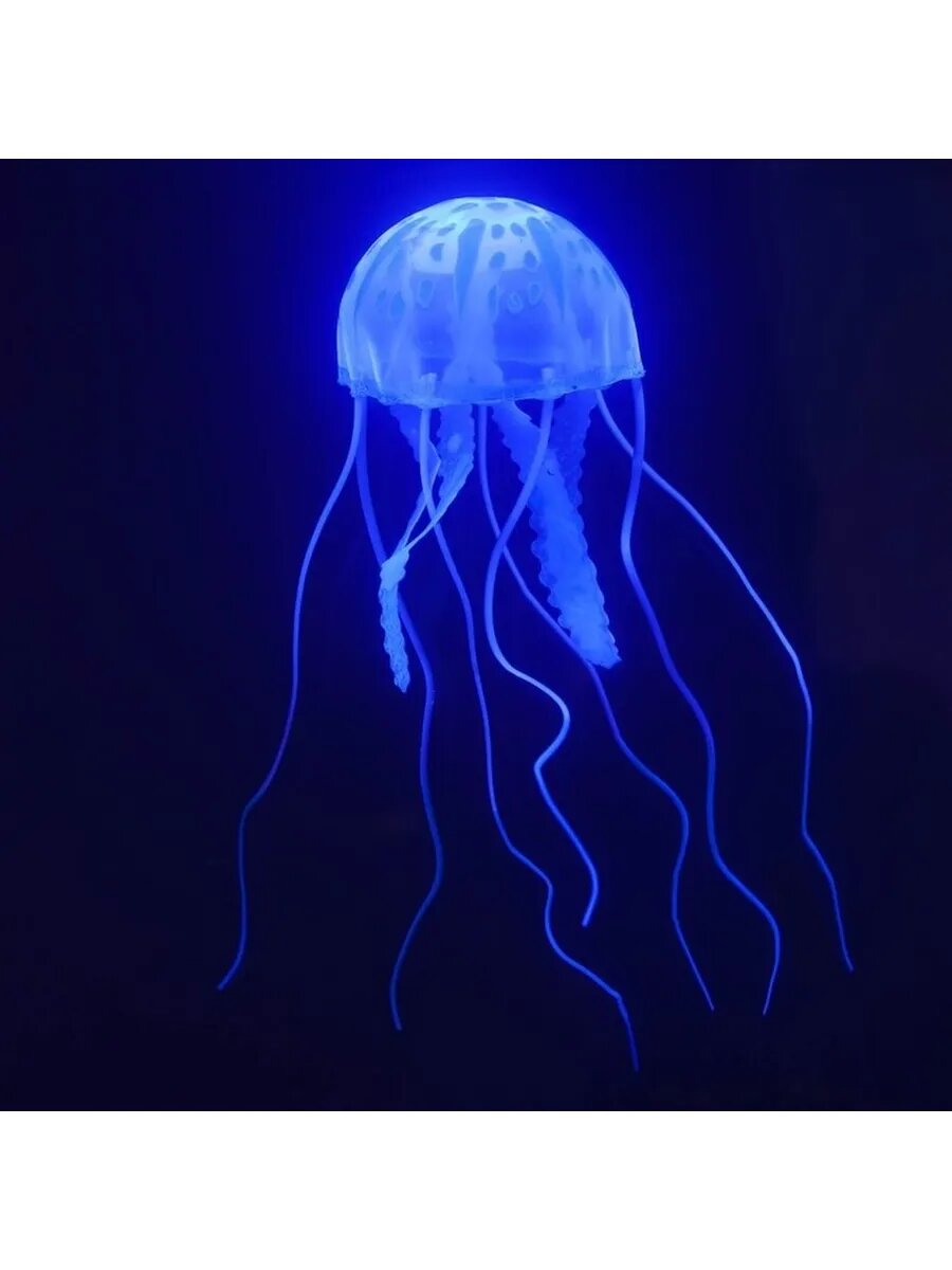 Флуоресцентная медуза для аквариума