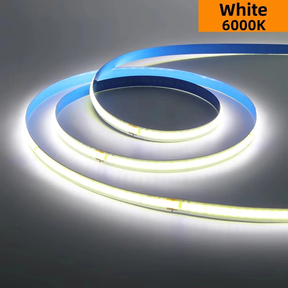 Светодиодная лента White 6000K, 1m, 12/24V, 320 LED/m