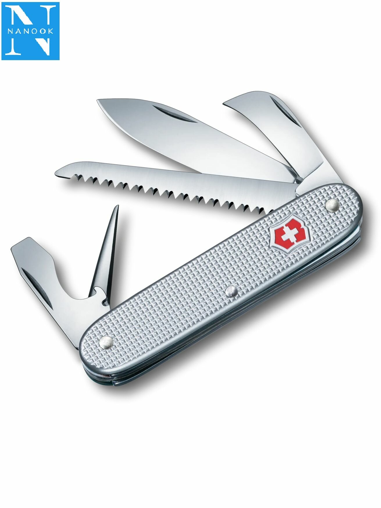 Нож перочинный VICTORINOX Swiss Army 7 Alox 0.8150.26, 93 мм, 9 функций, серебристый