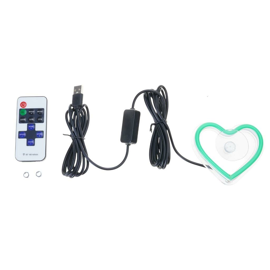 Светодиодная лампа сердца для автомобиля, мощная, комплект, Зеленый - Зажигалки для сигарет