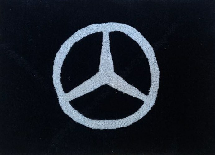 Тафтинговый ковер Mercedes, акрил/полиэстер, противоскользящая основа, 70 см x 50 см