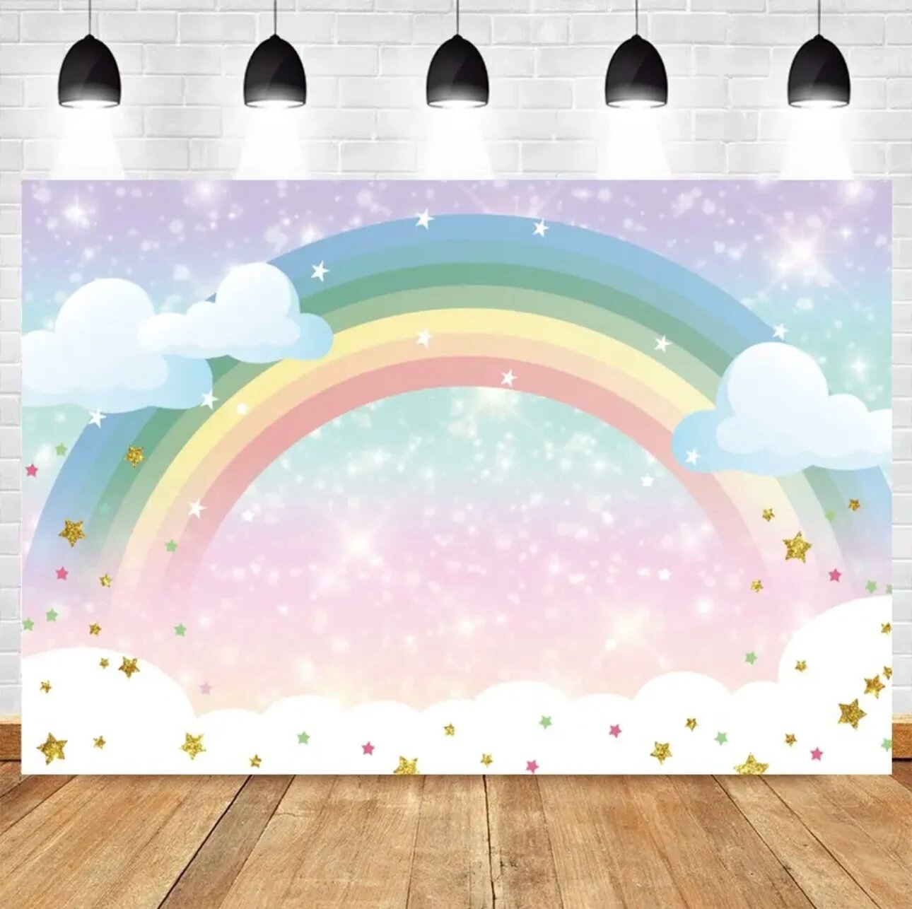 Радужная тема детский фон для фотосъемки дня рождения детское крещение облако розовое украшение товары для вечеринок фото фон