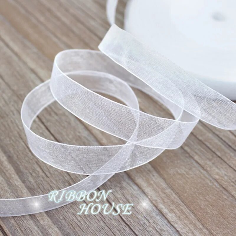 Белые ленты из органзы Ribbon House 12 мм