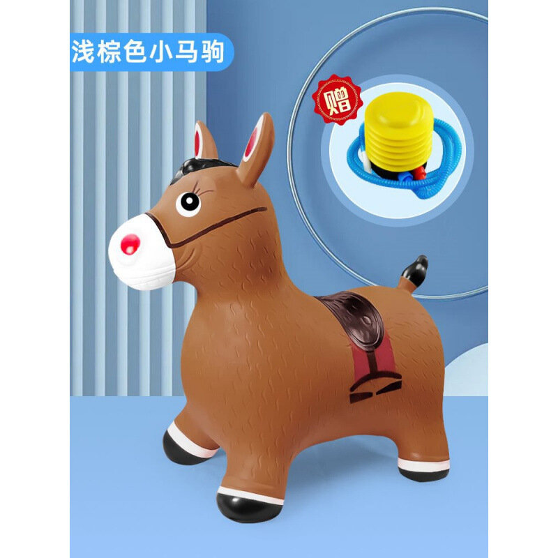 Маленький олень сидящий, детская игрушка, музыкальная, для годовалого ребенка, прыгающая лошадка, анти-падение, резиновая надувная балансировочная игрушка для взрослых
