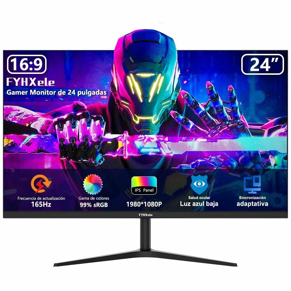 FYHXele 24" Монитор FHD 165HZ IPS Игровой монитор, черный матовый