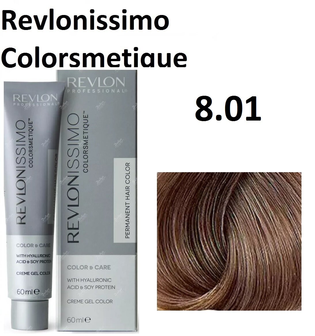 Revlon 8.01 Revlonissimo Colorsmetique Краска для волос Светлый Блондин Пепельный, 60 мл
