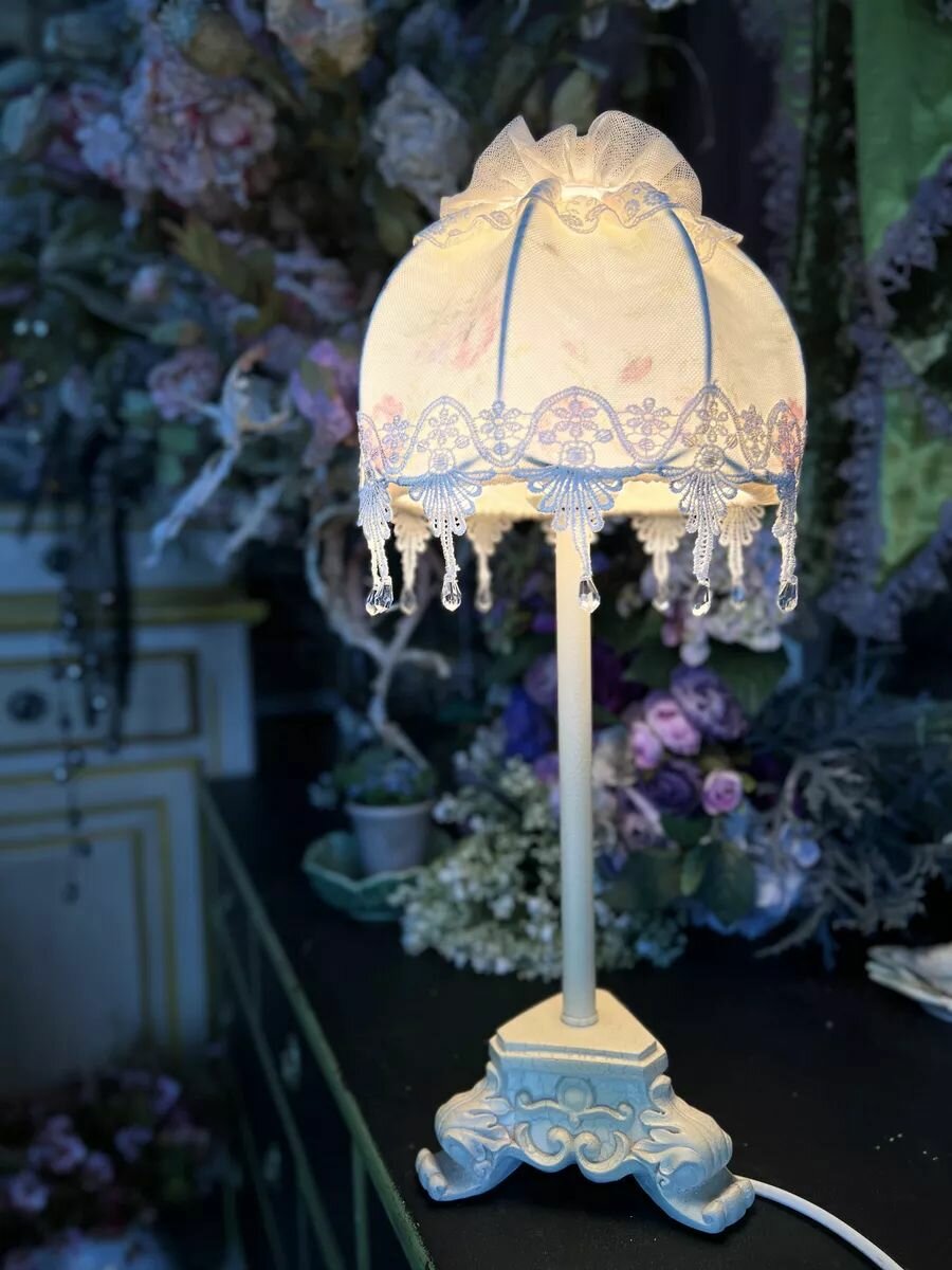 Лампа настольная Ajourele MER-0022, винтаж, с эффектом состаренного металла, 40 Вт