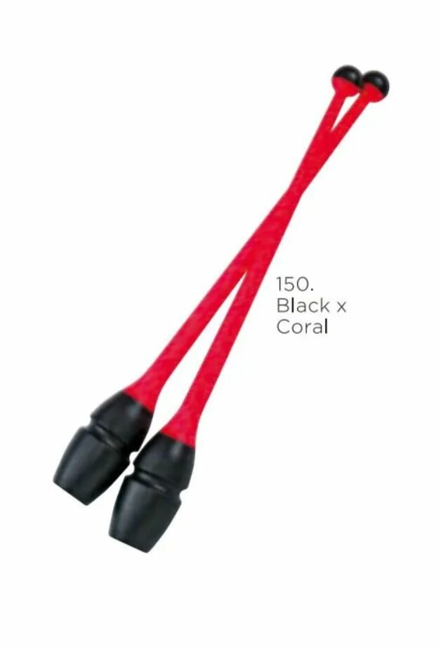 Булавы Chacott Rubber Clubs 150 Black x Coral 36 см