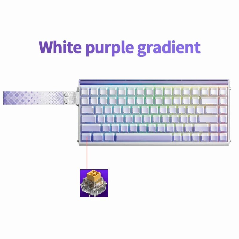 Механическая клавиатура AULA HERO84, 84 клавиши, Purple Gradient