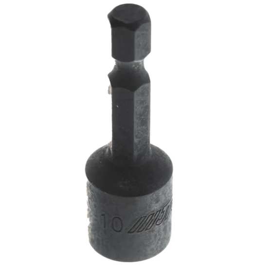 Бита-головка 1/4" магнитная для шуруповерта 10мм в блистере jtc