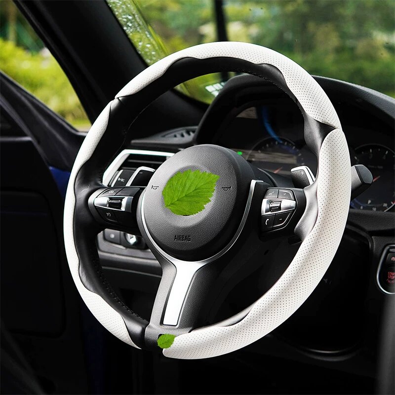 Высококачественный чехол на руль из кожи наппа, новая модель 2025 года, подходит для всех сезонов, нескользящий,