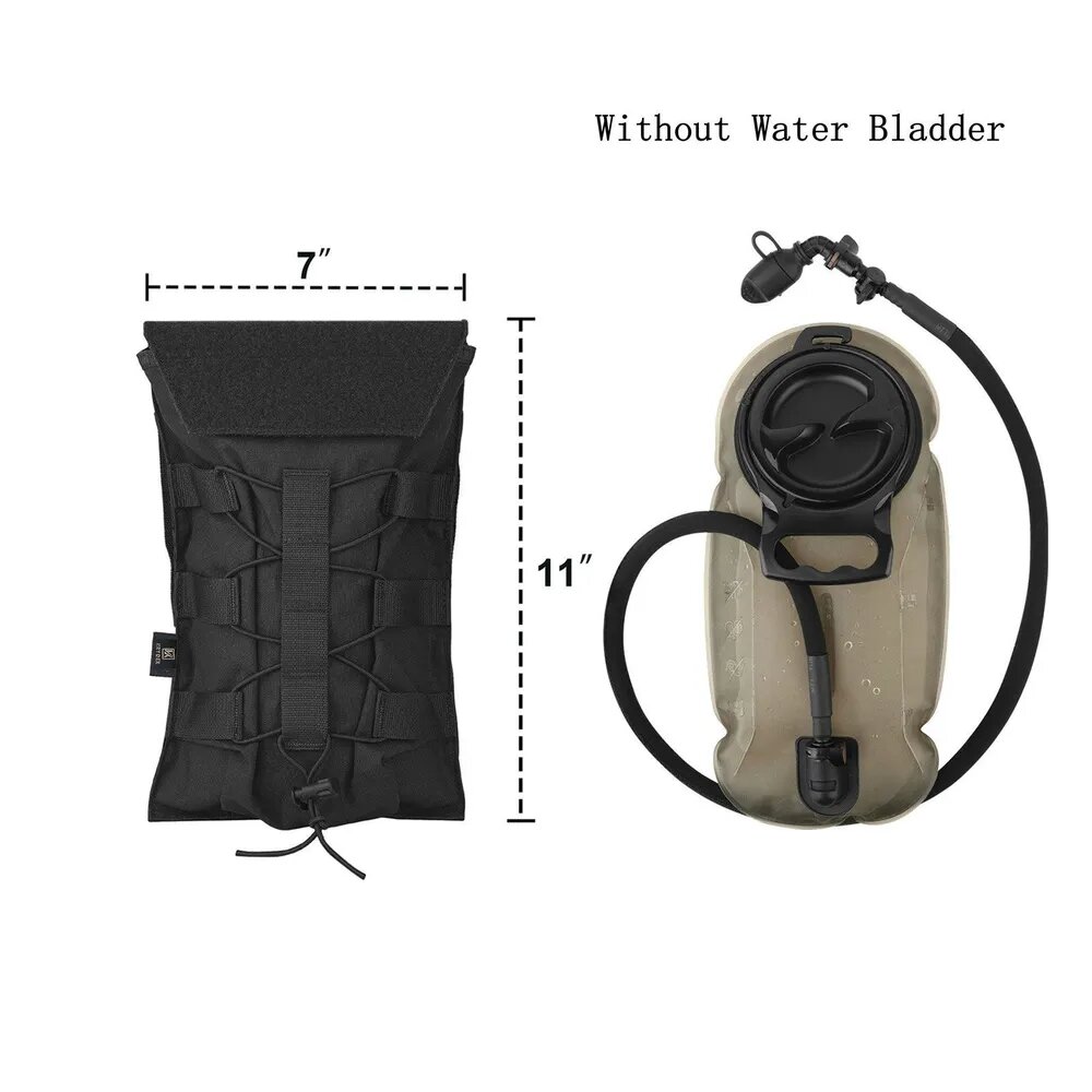 Krydex Gear Рюкзак черный, нейлоновый, тактический, для гидратора, 7x11 дюймов — фото 1
