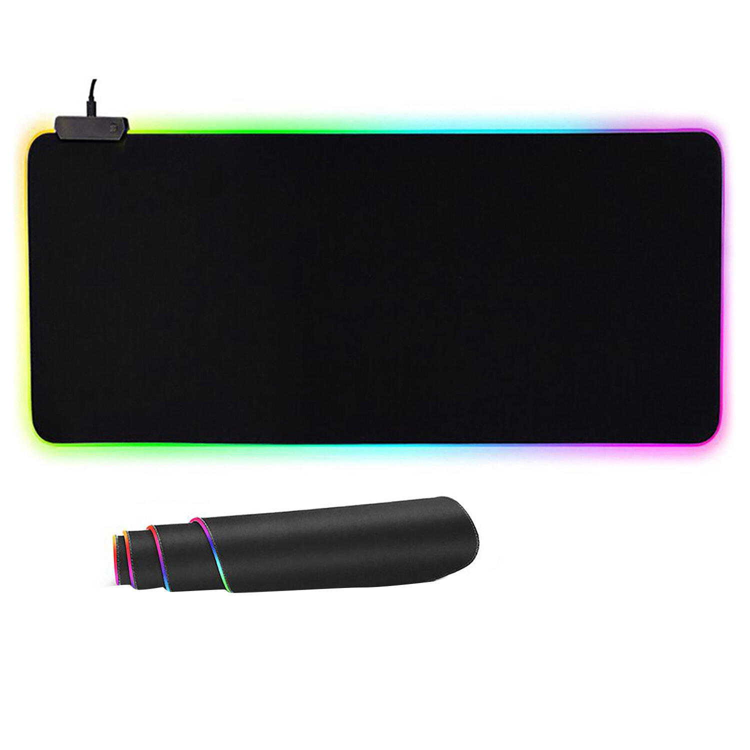 RGB Pad Gaming Mousepad Large Size 300*250*4mm 300*800*4mm LED Luminous Mats for PC Computer Desktop Keyboard Pad USB Plug and Play
