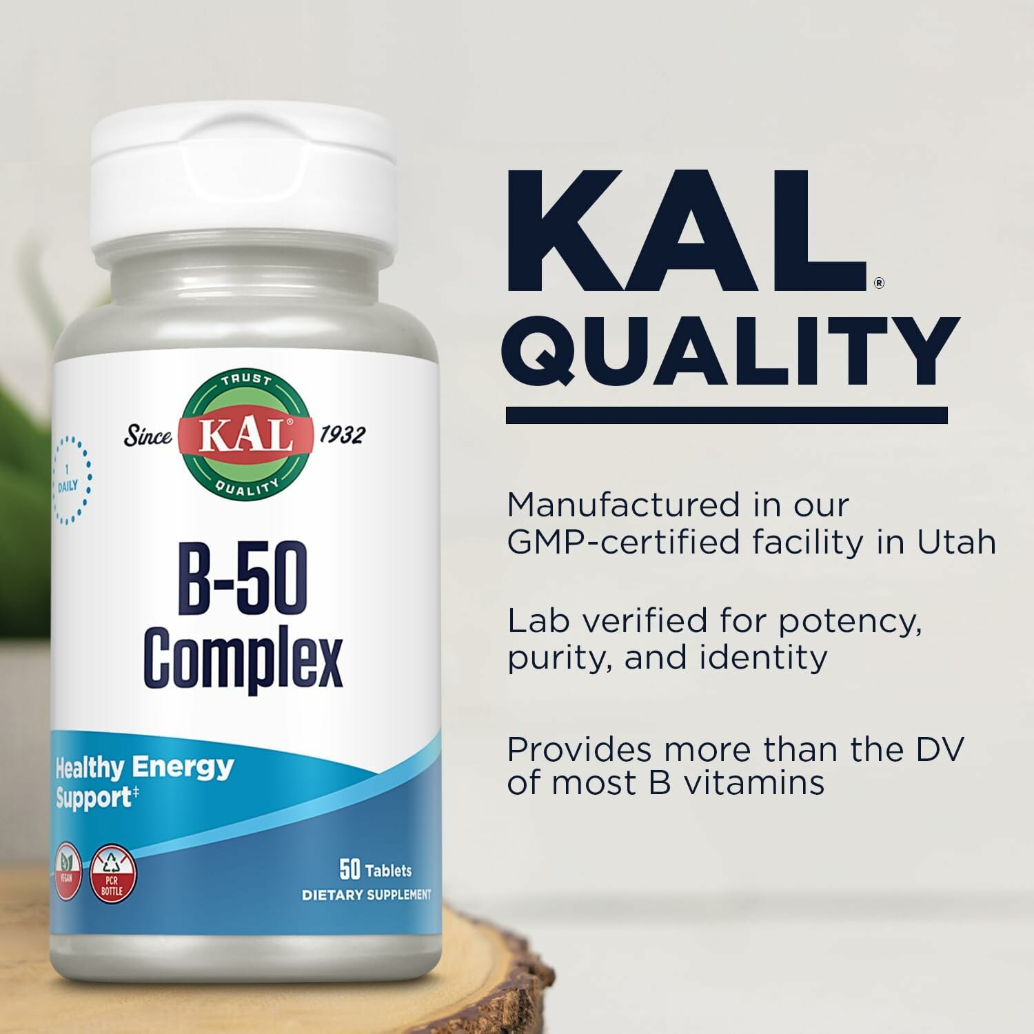 KAL B-50 Complex 50 tablets (витамины B) — фото 1