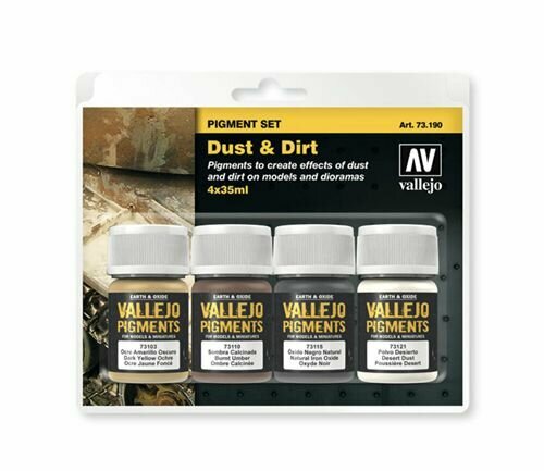 Набор пигментов 73190 Pigment Set - Dust & Dirt Vallejo 73190