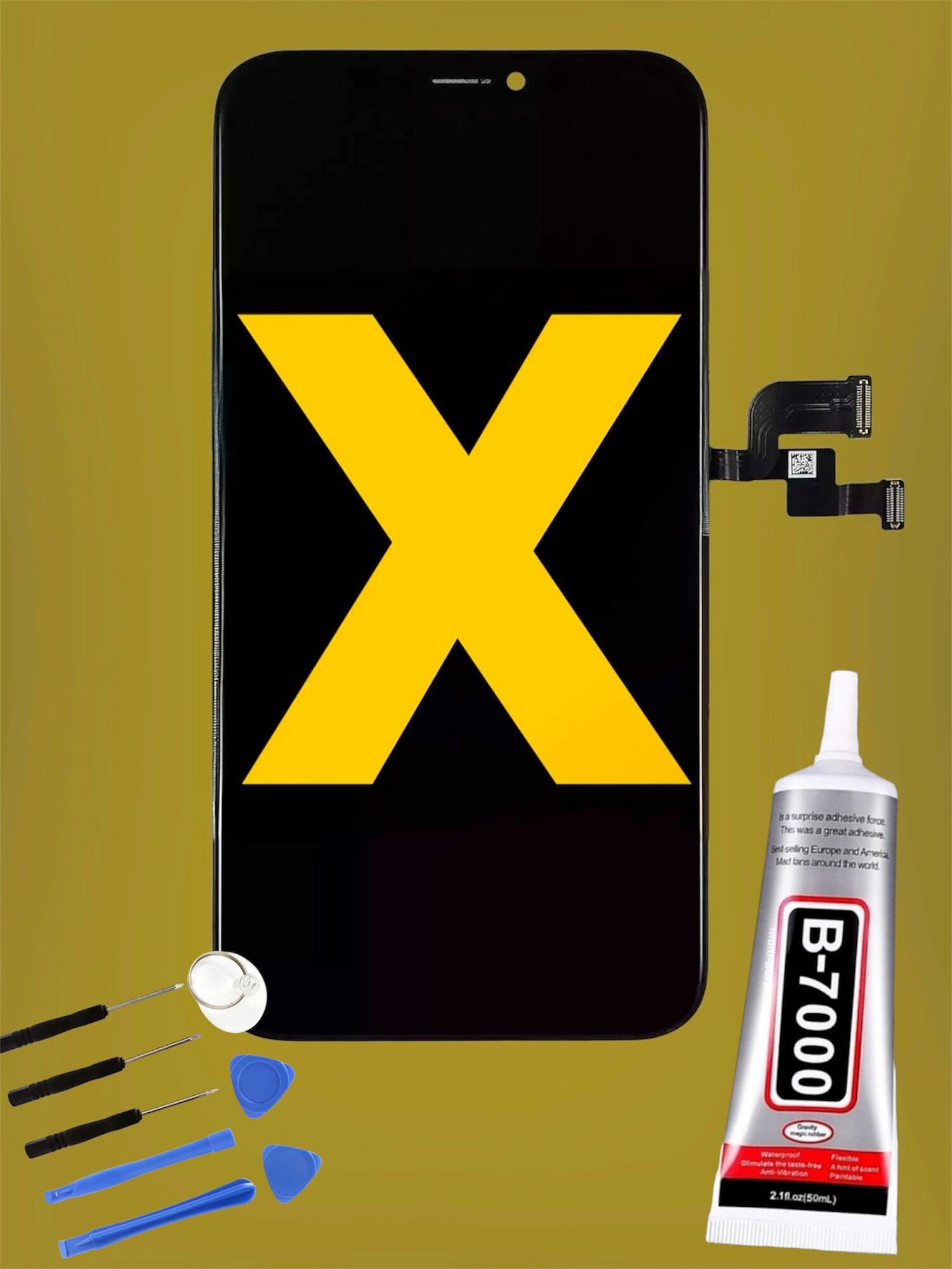 Дисплей для iPhone X с тачскрином + клей