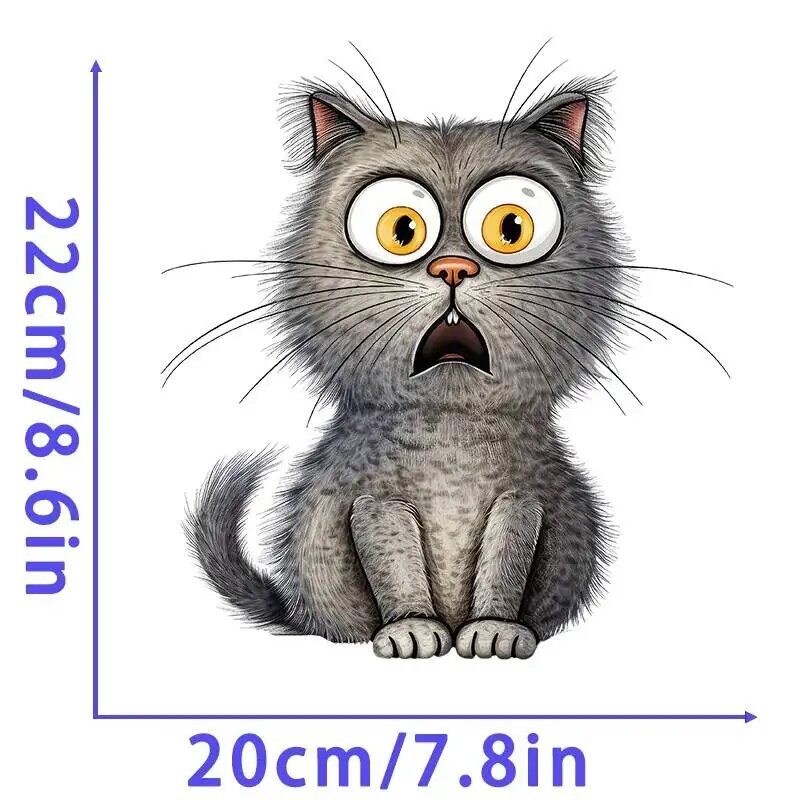 Наклейка на одежду с котом, 20х22 см, NTH-00143-15