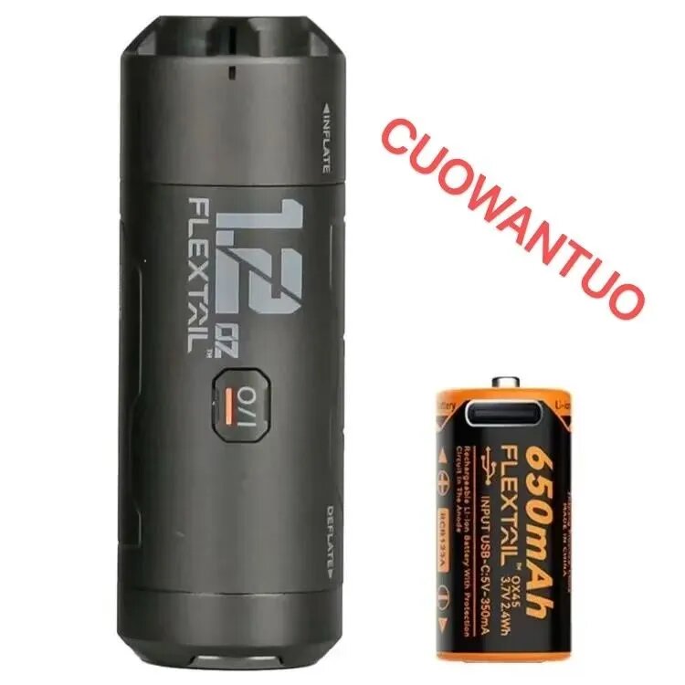 Портативный насос Flextail Zero Pump With Battery для туризма и путешествий, черный матовый