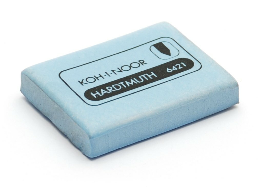 Ластик-клячка "SOFT" 6421, художественный, для ч/гр. карандашей, угля, голубой, KOH-I-NOOR