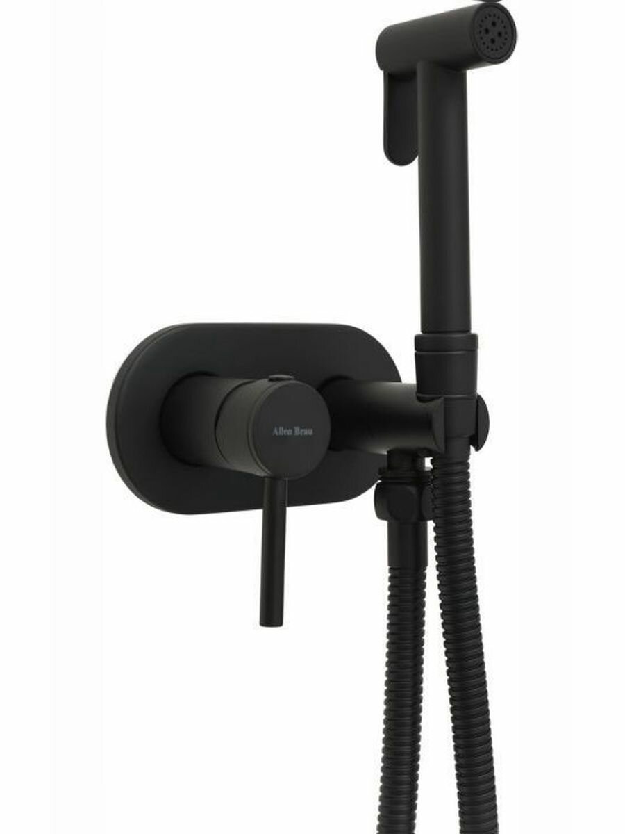 Гигиенический душ для унитаза со смесителем Allen Brau Priority 5.31005-31 (с внутренней частью) Черный матовый
