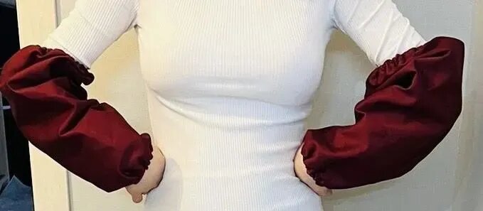 Нарукавники 40 см, цвет бордовый, ткань твил, 1 шт.