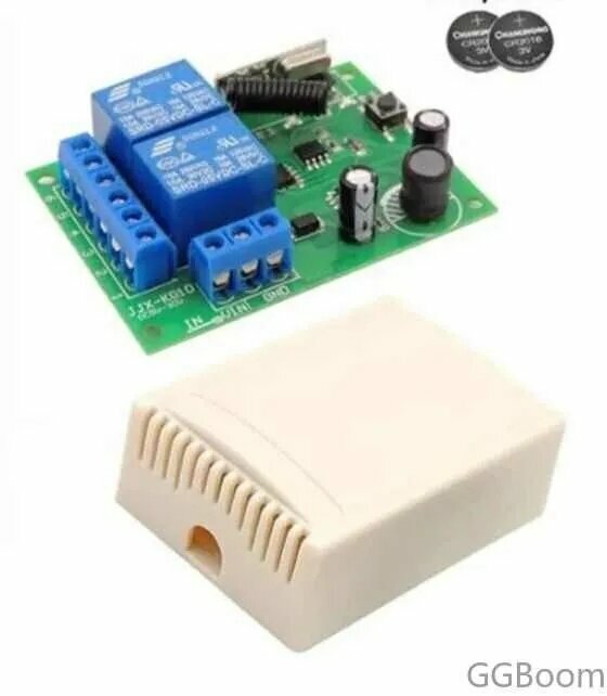 Радиоуправляемое реле 220В 10А 433МГц. Радиореле безпроводное 2 канала