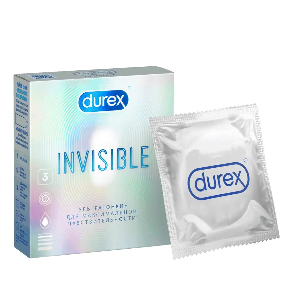 Презервативы Durex Invisible ультратонкие 3 шт
