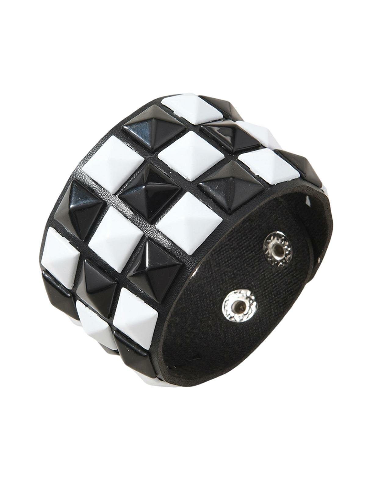 Подарочный панк-браслет регулируемой длины из мягкой искусственной кожи с трехрядными заклепками