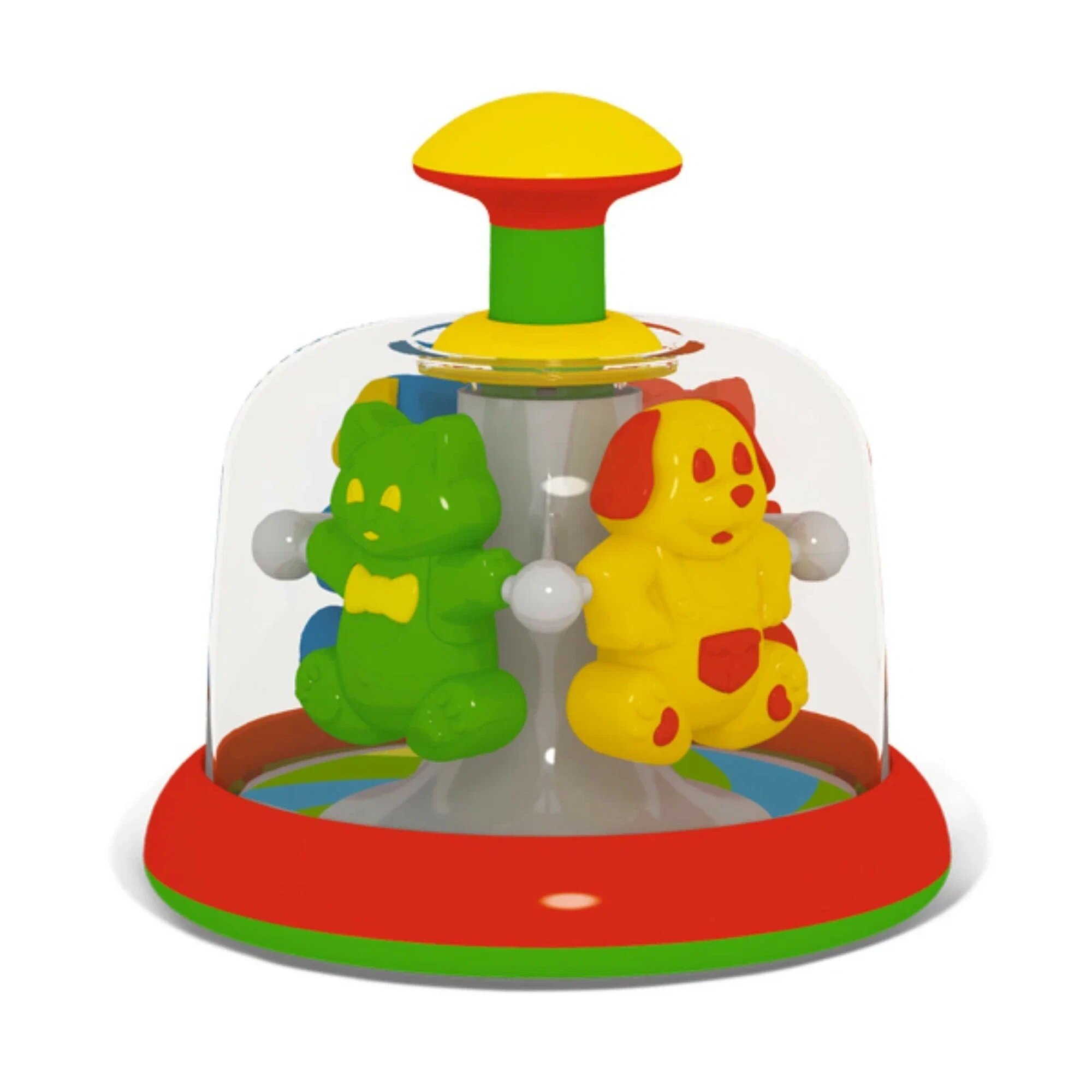 Юла-карусель Stellar "Домашние любимцы", заводная, пластик, 17см, от 12 мес.