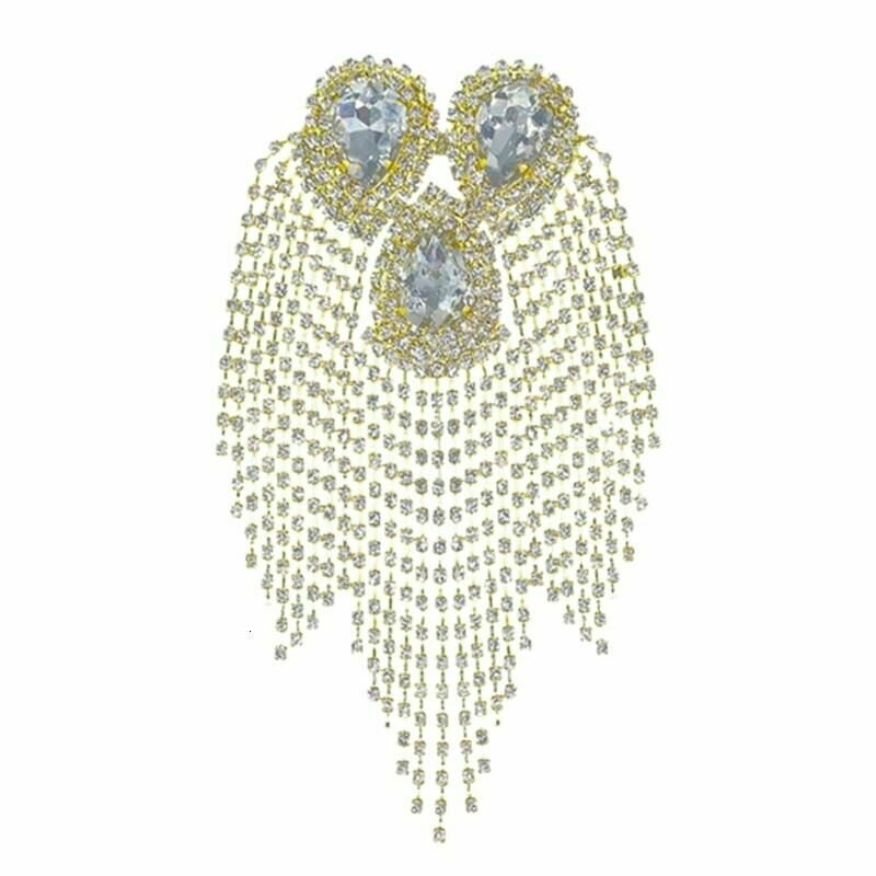 Панковская нашивка на плечо, Белый бриллиант на золоте