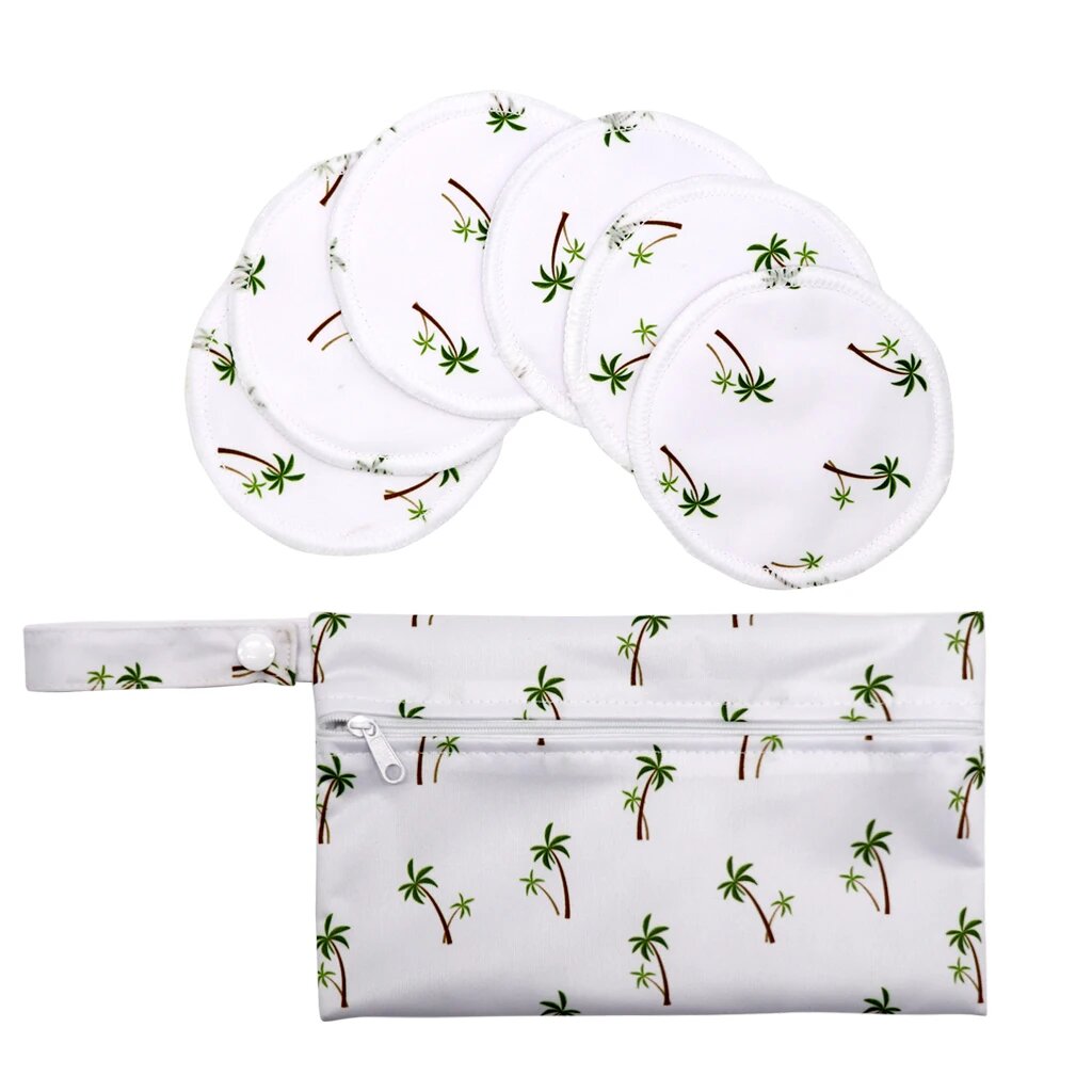 Многоразовые прокладки для груди из бамбука 6 шт. Белый, BP7-20