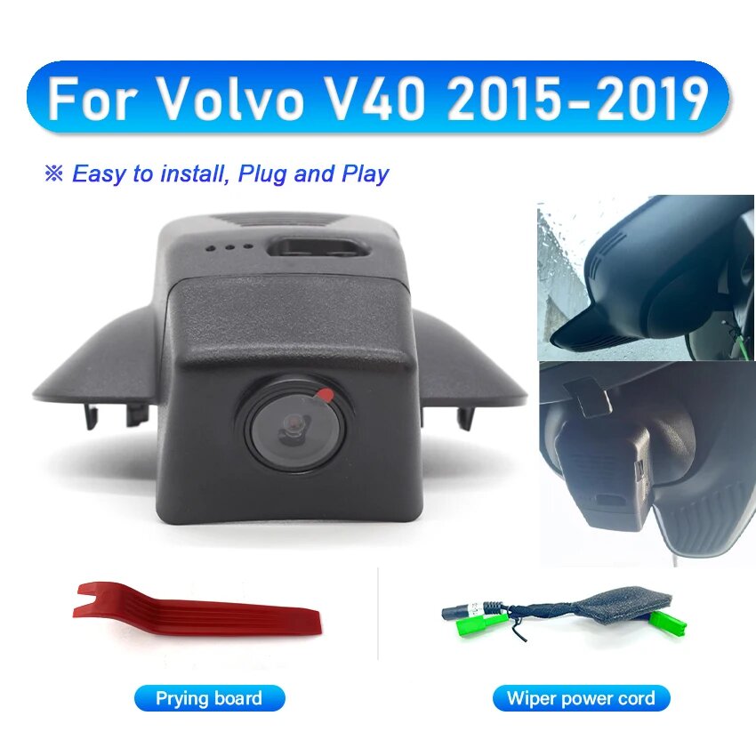 Новинка! Автомобильный видеорегистратор Plug and Play с Wi-Fi, углом обзора 170° V40 2015-2019, 64G