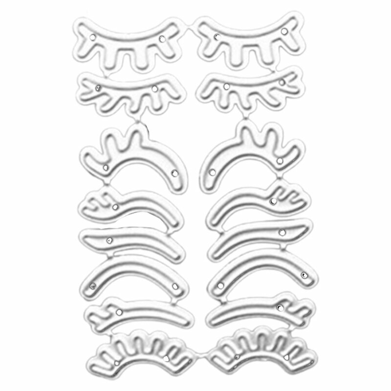 Eyebrows Eyelashes Metal Cutting Dies Embossed Template DIY Die Cuts Crafts