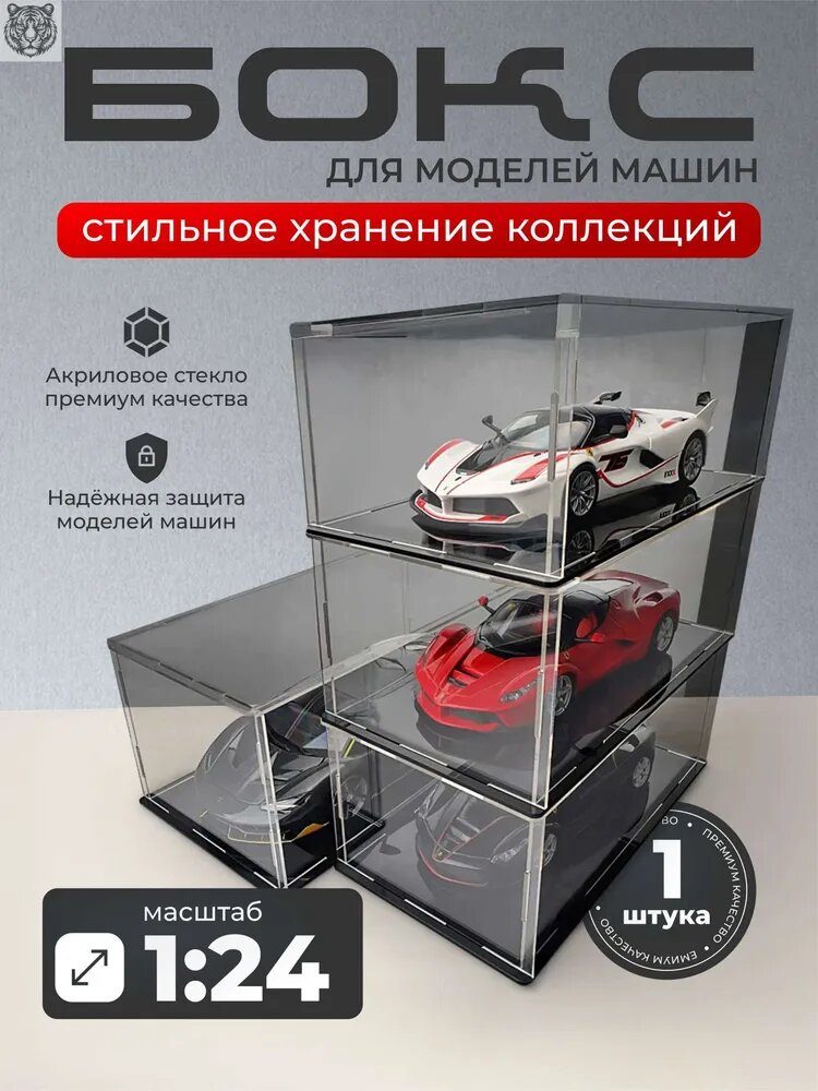 Перспективная модель в масштабе 1/24, автостоянка, гараж, акриловая настольная витрина